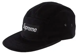 Supreme Velvet Camp Cap - Black