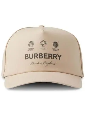 Burberry Logo Print Baseball Cap - Sand Beige