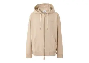 Burberry Logo Print Zip Hoodie