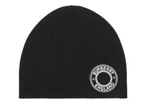 Burberry Logo Graphic Cashmere Blend Beanie - Black