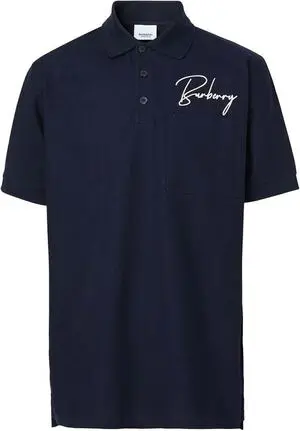 Burberry Logoembroidered Oversized Polo Shirt