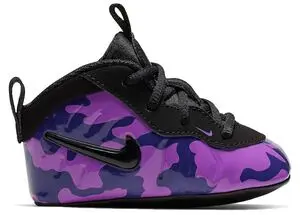 Nike Little Posite Pro Crib Sneakers - Black/court Purple/hyper Violet