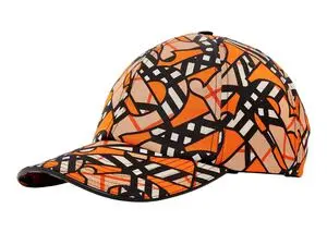 Burberry Monogram Print Baseball Cap - Orange