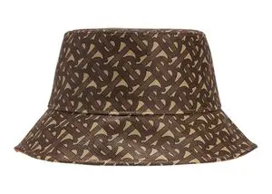 Burberry Monogram Print Bucket Hat - Brown