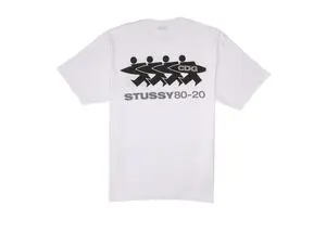 StüSsy X Denim Tears Pass The Baton T-Shirt - White | Editorialist