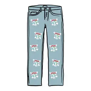 Supreme Embroidered Jeans For Men