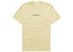 Supreme Classic Logo Tee Shirt - Pale Yellow