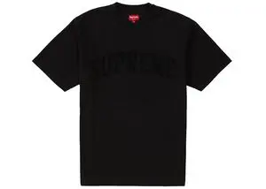 Supreme Chenille Arc Logo Short Sleeve Top - Black