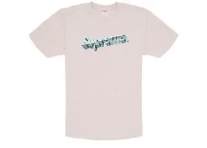 Supreme Chrome Logo Tee Shirt Heather Pink
