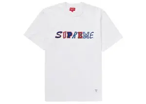Supreme Collage Logo Short Sleeve Top - White