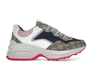 Gucci Rhyton Gg Monogram Sneakers - Beige/pink