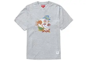 Supreme Clown Sequin Short Sleeve Top - Heather Grey