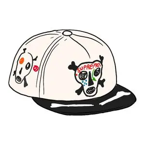 Supreme Clayton Patterson Skulls 5-panel Cap - Stone