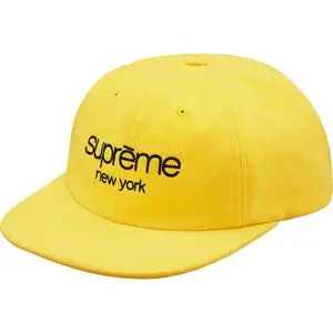 Supreme Classic Logo 6-panel Cap - Yellow