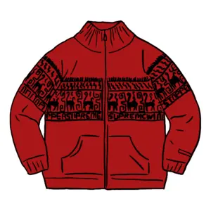 Supreme Chullo Windstopper Zip Up Sweater - Red