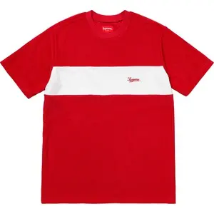 Supreme Chest Stripe Terry Top - Red