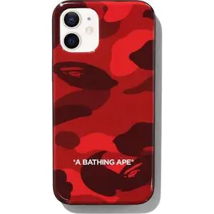 A BATHING APE Camo Iphone 12 Mini Case - Red