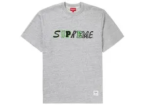 Supreme Collage Logo Short Sleeve Top - Heather Grey