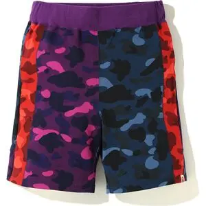 A BATHING APE Camo Crazy Sweat Shorts - Multicolor