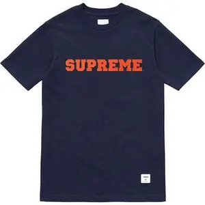 Supreme Collegiate Tee Shirt Navy Blue
