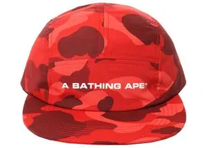A BATHING APE Camo Jet Cap - Red