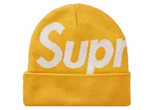 Supreme Big Logo Beanie - Gold