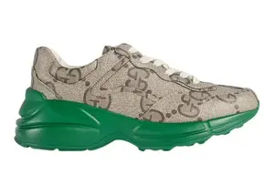 Gucci Rython Sneakers - Green/beige/ebony