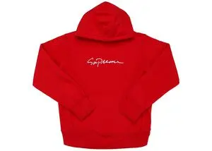 Supreme Classic Script Hooded Sweatshirt - Red