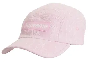 Supreme Circles Jacquard Denim Camp Cap Pink