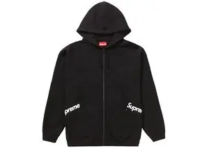 Supreme Blocked Zip Up Hooded Sweatshirt