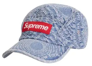 Supreme Circles Jacquard Denim Camp Cap - Blue