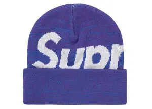 Supreme Supreme Big Logo Beanie FW21 Blue Static Blue Static