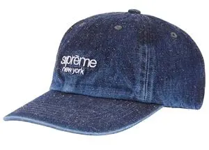 Supreme Classic Logo 6-panel Cap - Denim