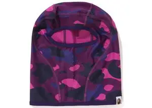 A BATHING APE Camo Balaclava - Purple