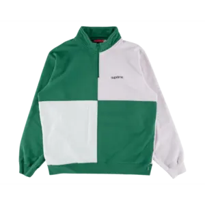 Supreme Color Blocked Half Zip Sweatshirt - Light Pine