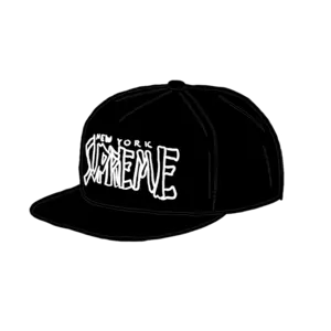 Supreme Bones Logo 5-panel Cap - Black