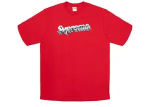 Supreme Chrome Logo Tee Shirt - Red
