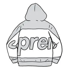 Supreme Big Logo Hooded Sweatshirt - Heather Grey