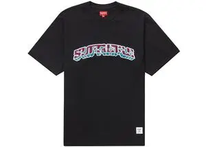 Supreme Block Arc Short Sleeve Top - Black