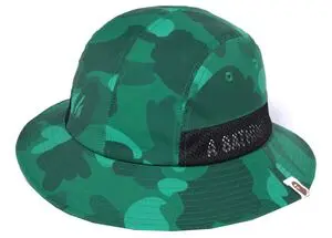 A BATHING APE Camo Panel Cap - Green