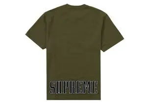 Supreme Contrast Appliqué Short Sleeve Top - Olive