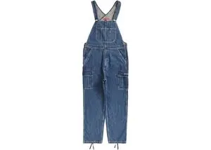 Supreme Cargo Denim Overalls - Washed Blue