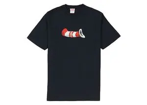 Supreme Cat In The Hat Tee Shirt - Navy Blue