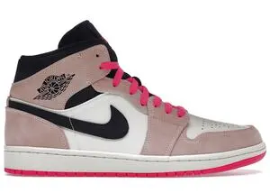 JORDAN 1 Mid Sneakers - Crimson Tint/hyper Pink/black