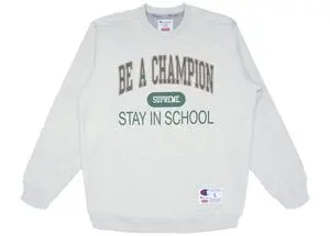 Men's Grey Champion Sweatshirts Hoodies