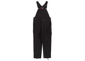 Supreme Cargo Denim Overalls - Black