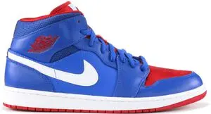 JORDAN 1 Mid Detroit Pistons Sneakers - Game Royal/gym Red/white