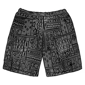 Supreme Knit Patchwork Shorts - Black