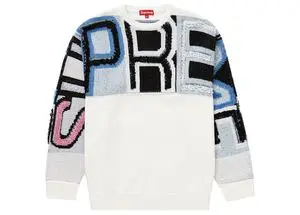 Supreme Chenille Logo Sweater - White