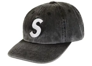 Supreme Pigment Print S Logo 6panel Cap - Black